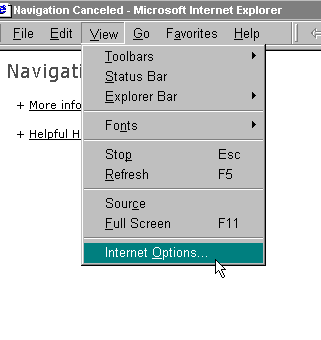 Entering a Proxy in Internet Explorer 4
