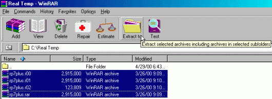 Using WinRAR