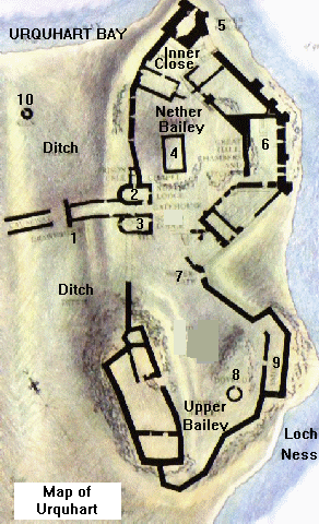 Layout of castle