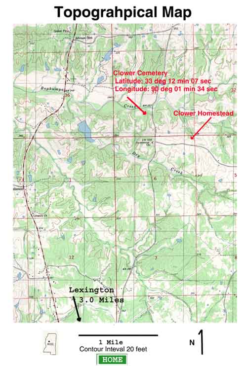 Holmes County Topographical Map