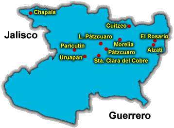 Mapa de Michoacán