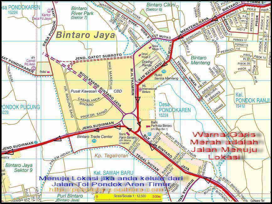 Peta menuju Lokasi Jika anda dar