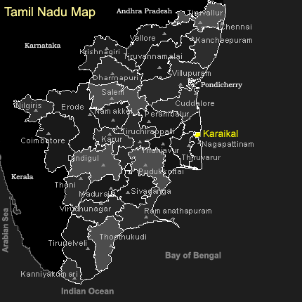 Karaikal - Location Map