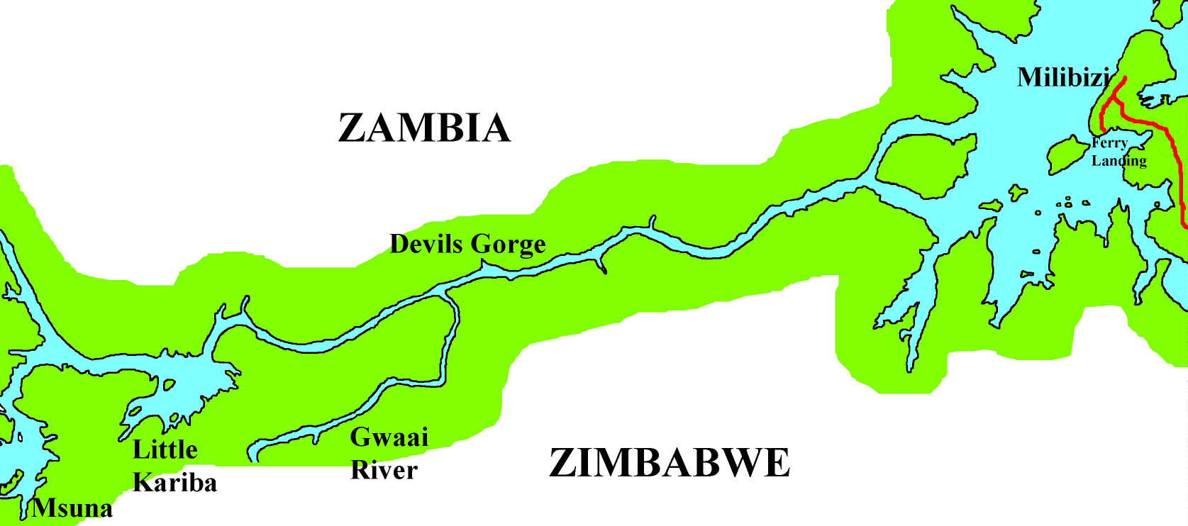 Kariba Angling Society - Maps IZambezi River - Matabeleland