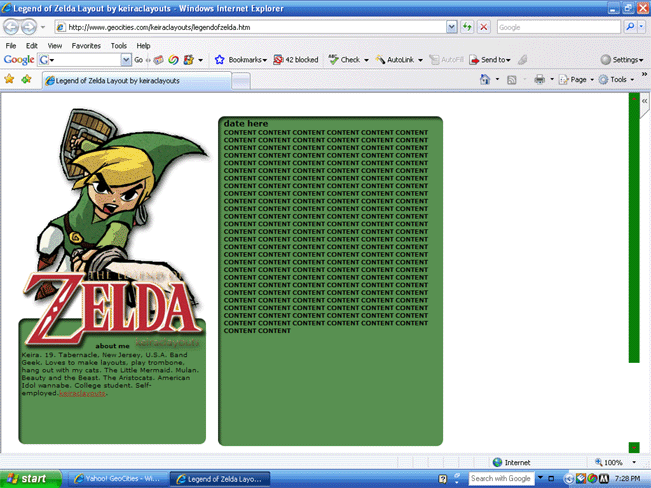 Legend of Zelda Layout by keiraclayouts