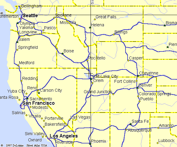 Northwestern USA Map