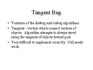 Tangent Bug