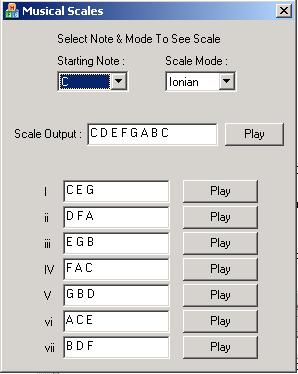 Musical Scale Program