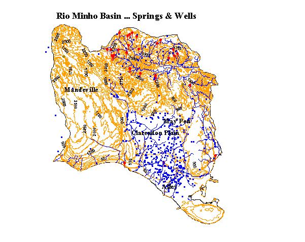 Topo map of Rio Minho Basin