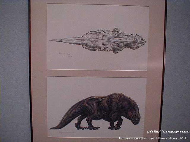 Star Wars museum exhibits: Dewback.