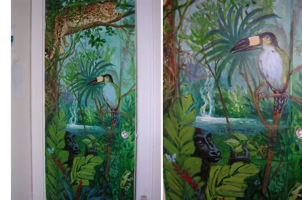 murals rainforest door
