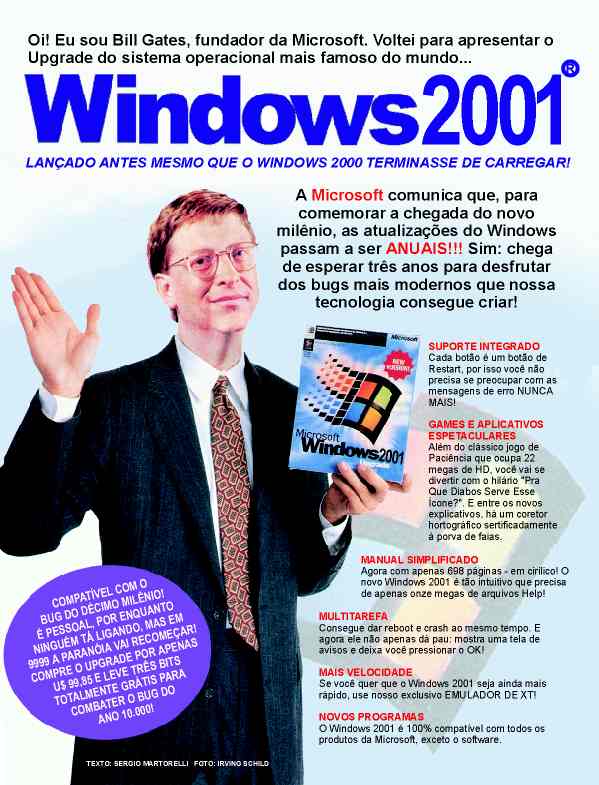 Já saiu o Windows 2001