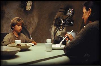 Anakin and Shmi Skywalker at dinner