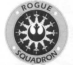 A black-and-white pic of the new Rogue Squadron insignia