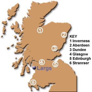 Largs Online - A Visitor's Guide to Largs, Ayrshire - Location