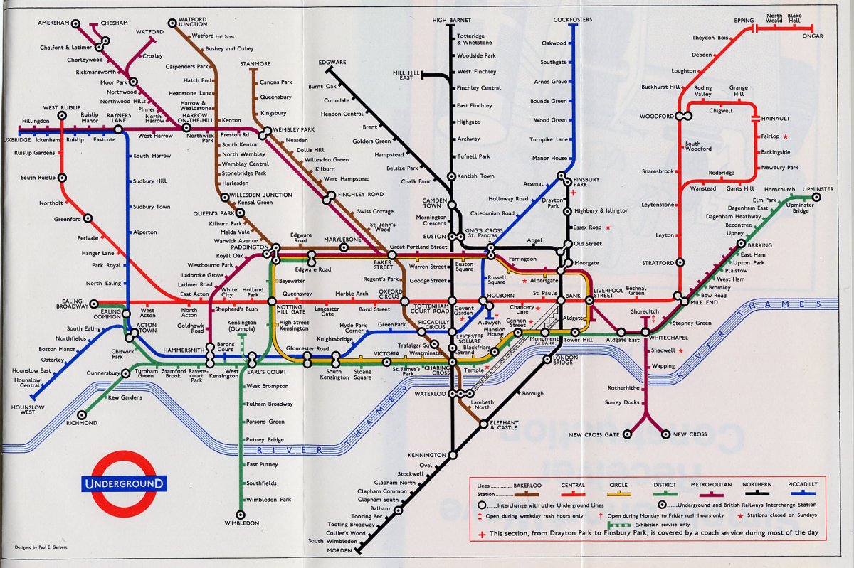Historical London Underground Maps