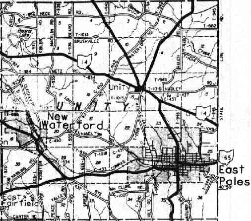 BUTLER TOWNSHIP, Columbiana County, Ohio Map CENTER TOWNSHIP ...