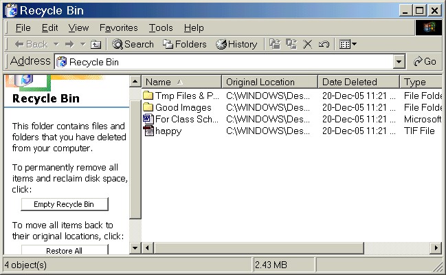 Learning the Computer - Beginning - Deleting/Recycle Bin