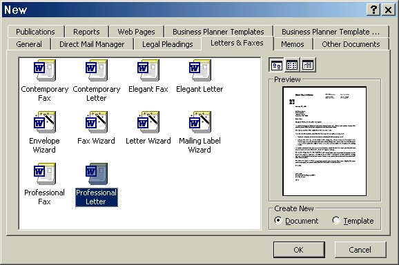 Learning the Computer - Intermediate - Templates & Wizards