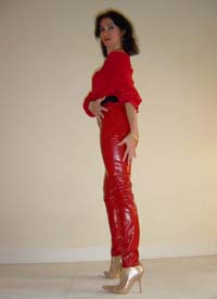 Loris Azzaro - Yves Saint Laurent - Roberto Cavalli- Red Vinyl Pants ...