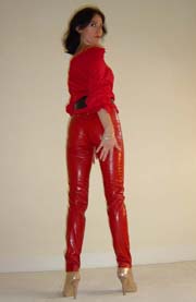 Loris Azzaro - Yves Saint Laurent - Roberto Cavalli- Red Vinyl Pants ...