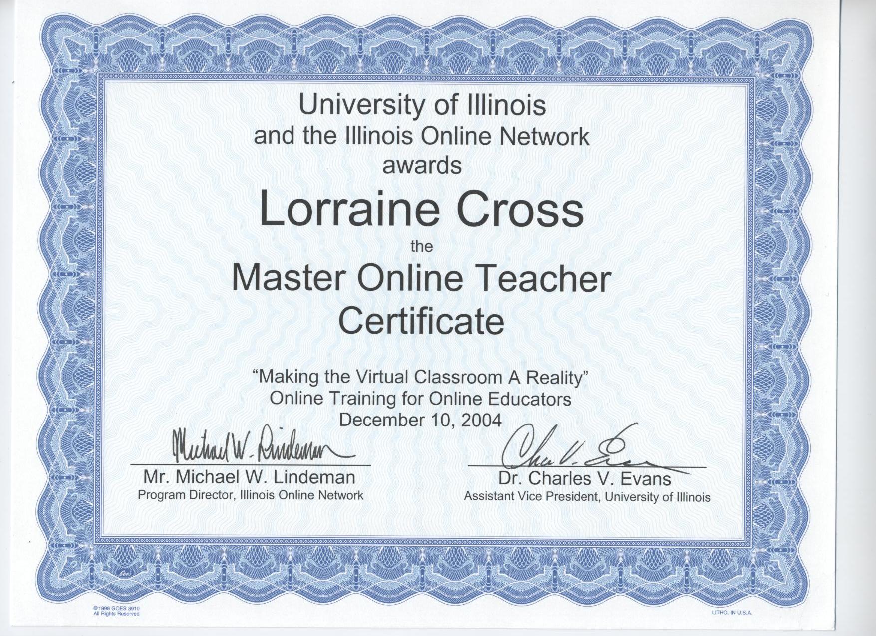 Lorraine Cross - Awards and Associations