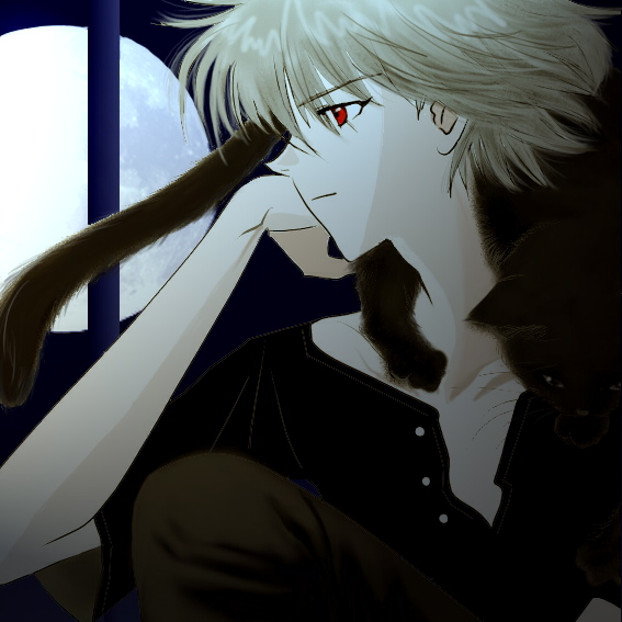 Kaworu and a kitty..