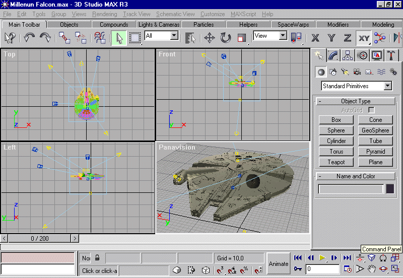 Componentes do 3D Studio Max 3