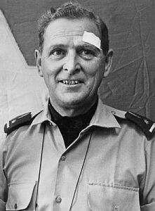 Mike Hoare sports a shrapnel wound from