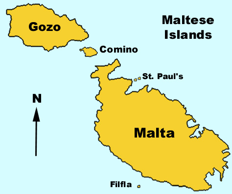 Maltese Islands Map