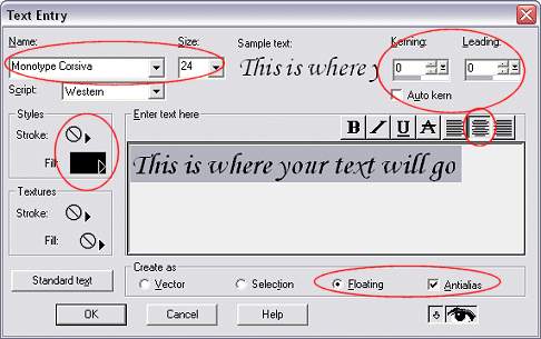 Curved Text in PSP