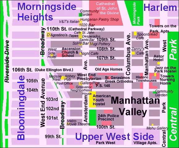 Manhattan Valley Online: Neighborhood Map