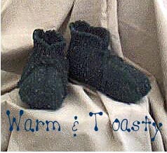 Ma and Pa Adams Hand Knit Slippers and Booties: Slippers