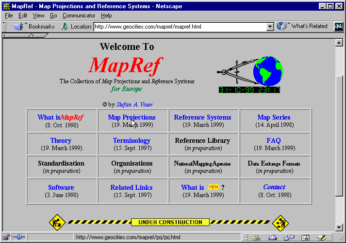 Building up MapRef, the Internet Collection of Map Projections and ...