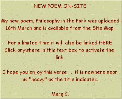 Margerts Poetry Place for beaut poetry