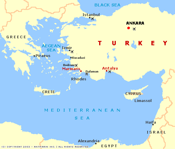 Plattegrond van Marmaris