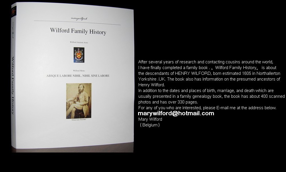 WILFORD FAMILY HISTORY