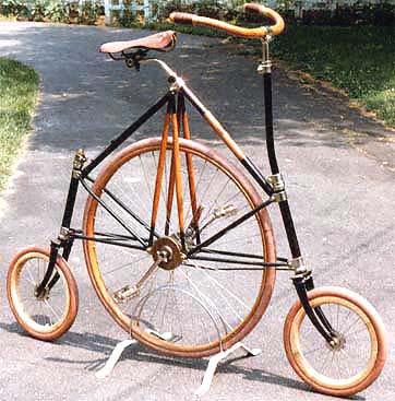 1896 Unusual Three Wheel in Line Bicycle