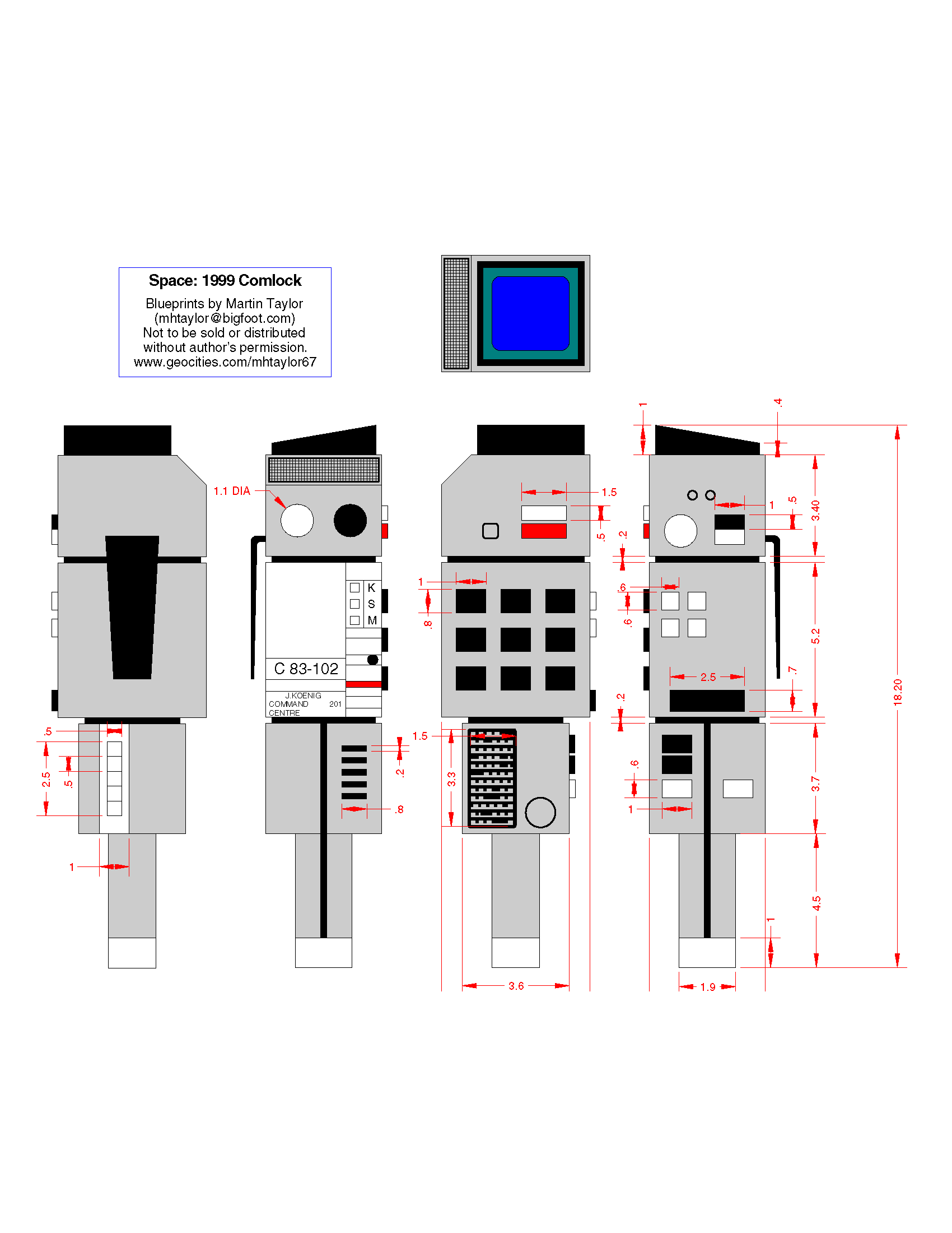 Space 1999 Commlock - Photo Scrapbook - Wan-Obi Jedi's Amateur Prop ...