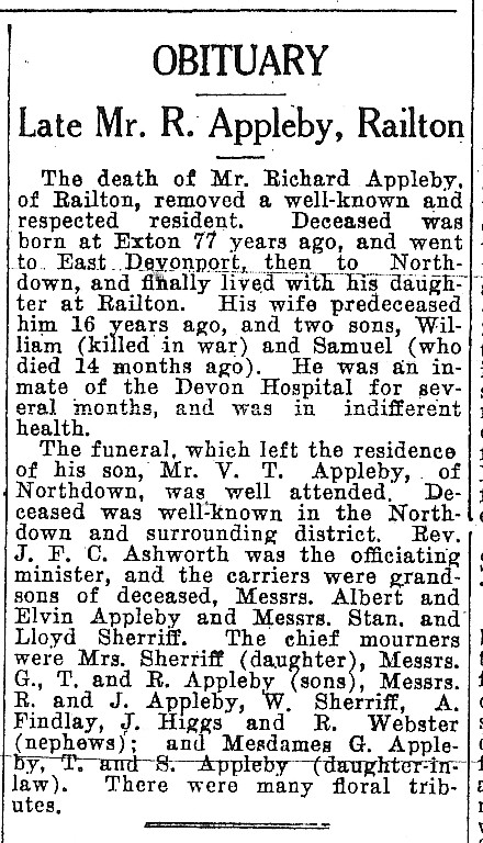 Appleby Family Photographs & Documents