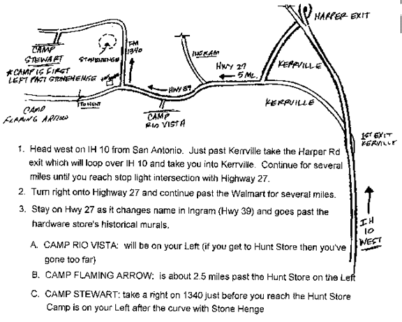 Map to Campgrounds
