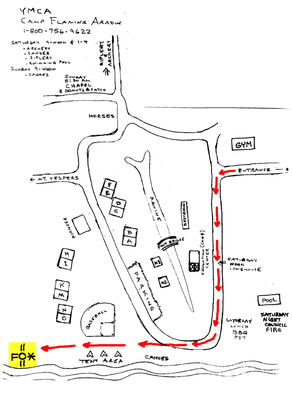 Map to Campgrounds