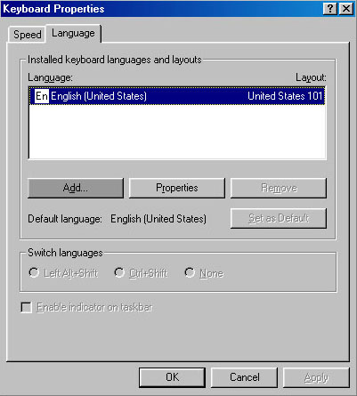 Instructions on Setting up Keyboards to type International Scripts