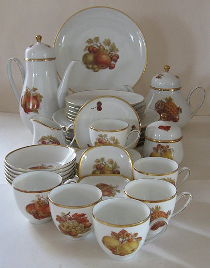 HUTSCHENREUTHER OLIVIA FRUITS China DINNERWARE SET 43pc