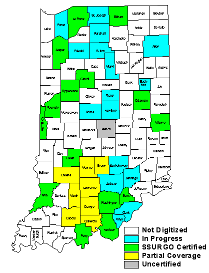 USDA-NRCS MLRA 11 Status of Soil Surveys in Indiana