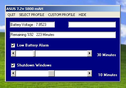 WINDOWS XP BATTERY METER
