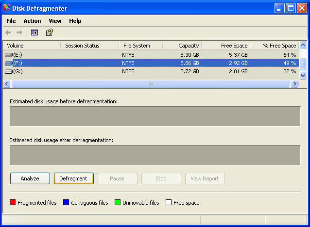 what is defragmentation explained with screent shots