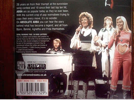 Abba: Absolute Abba: The Unauthorised Interview (Back)