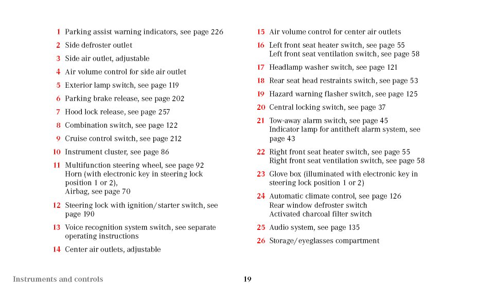 Instruments and controls: Instruments and Controls