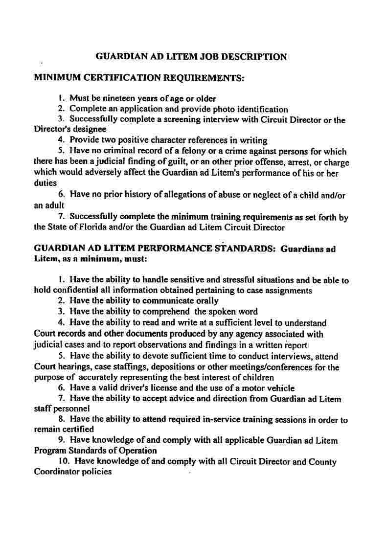 guardian ad litem of Crestview Florida